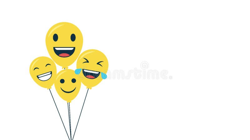 Happy World Smile Day Background Animation with Emojis Composition ...