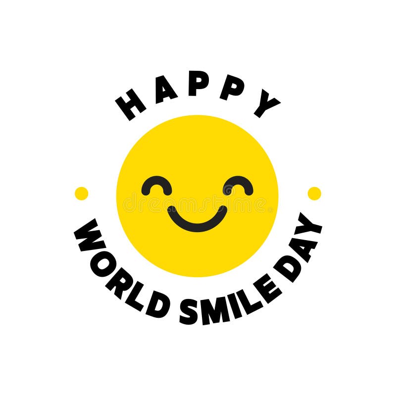 Happy World Smile Day Banner Stock Vector - Illustration of emoticon ...
