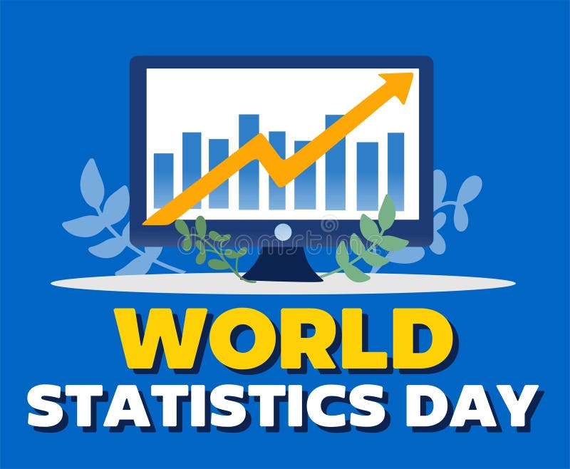 Happy World Statistics Day with Statistics Chart Stock Vector ...