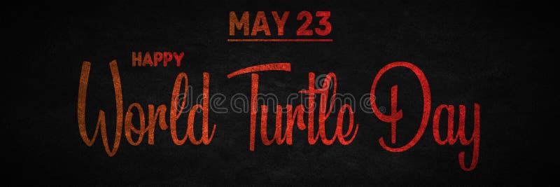 Happy World Turtle Day, May 23. Calendar of May Text Effect, Design ...