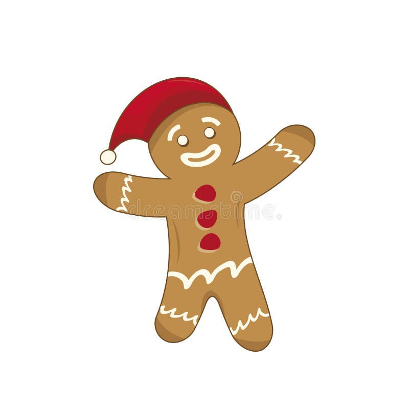 Gingerbread Man Clipart Set Stock Photo - Illustration of cookie ...