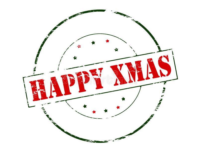 Happy Xmas stock illustration. Illustration of christmas - 92090120