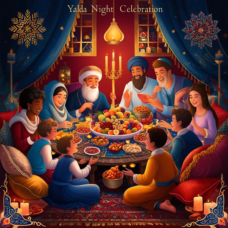 Happy Yalda Night Design Illustration Photos Stock Illustration ...