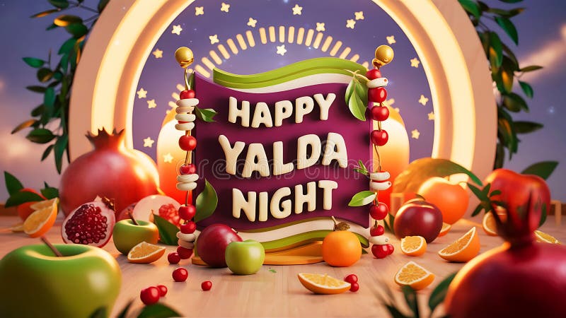 Happy Yalda Night Design Illustration Photos Stock Photo - Image of ...