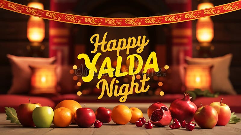 Happy Yalda Night Design Illustration Photos Stock Photo - Image of ...