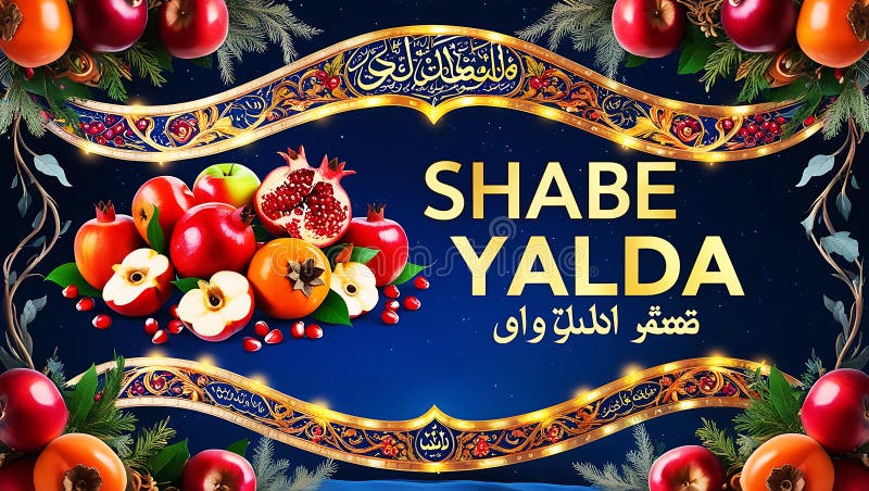 Happy Yalda Night Design Illustration Photos Stock Photo - Image of ...