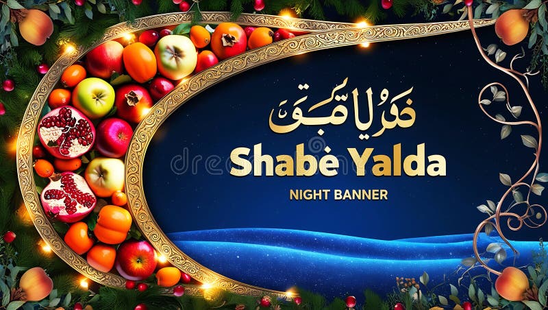 Happy Yalda Night Design Illustration Photos Stock Photo - Image of ...