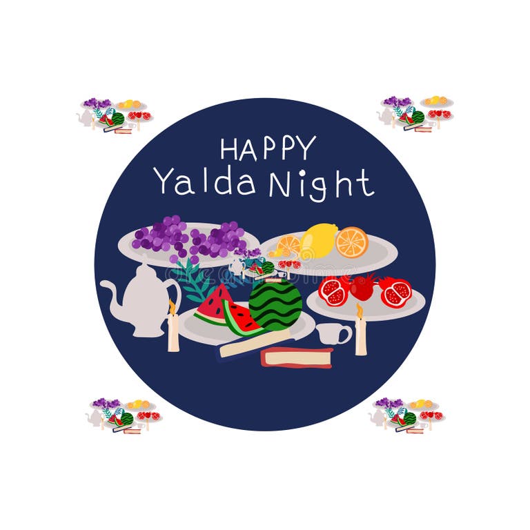 Happy Yalda Night Design Vector Illustration Stock Vector ...