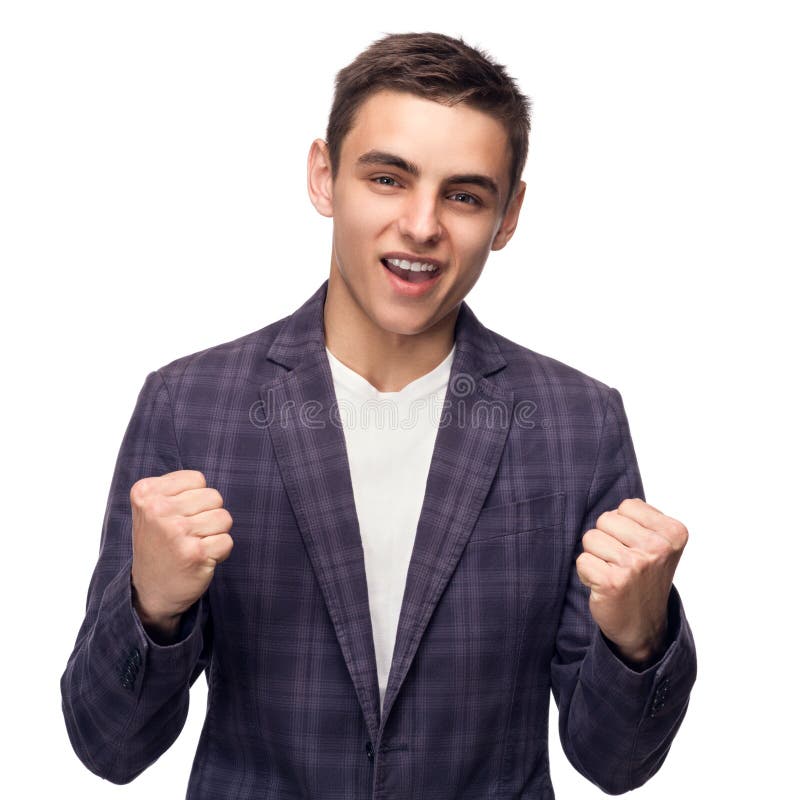 Happy Yang Man stock image. Image of fashion, luck, office - 58269627