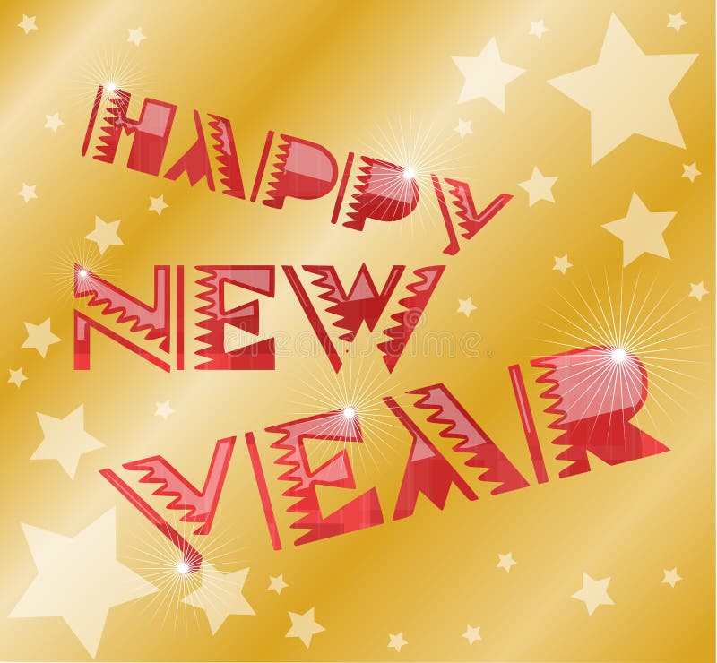 Colorful Happy New Year Background Stock Illustration - Illustration of ...