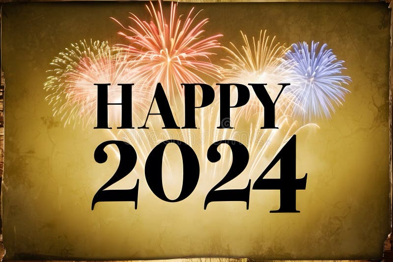 Happy year 2024 wallpaper stock illustration. Illustration of design ...