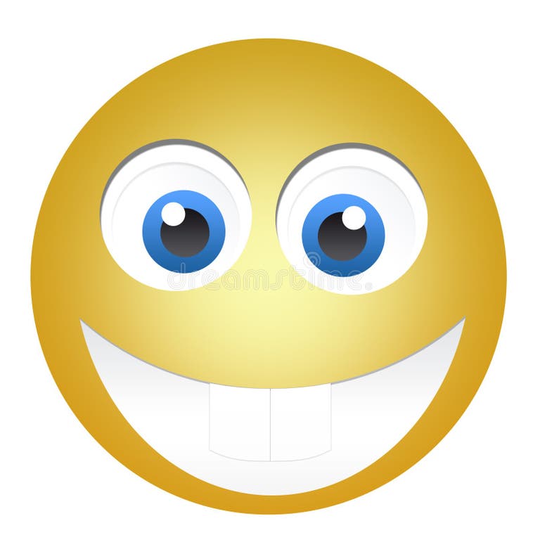 Happy yellow emoticon stock illustration. Illustration of feelings ...