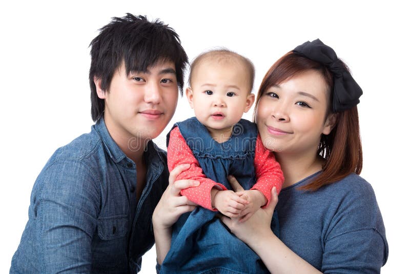 Happy young asian family stock image. Image of girl, family - 40942469