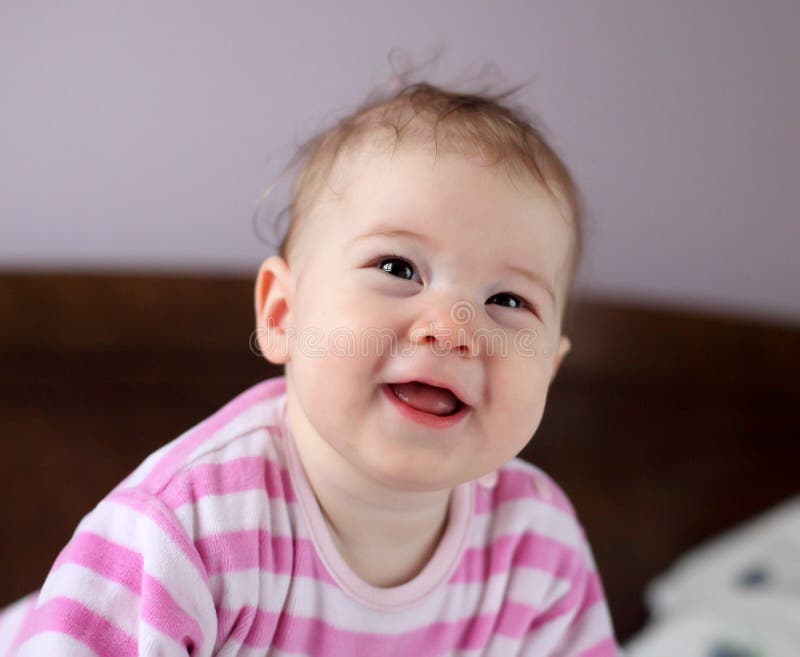 Happy young baby stock photo. Image of beautiful, green - 39045920