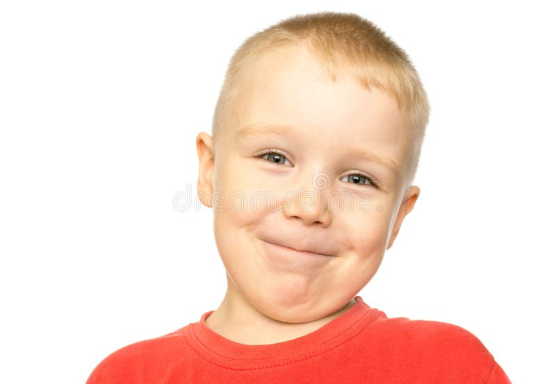 Happy Young Boy with Smile on His Face Stock Photo - Image of portrait ...