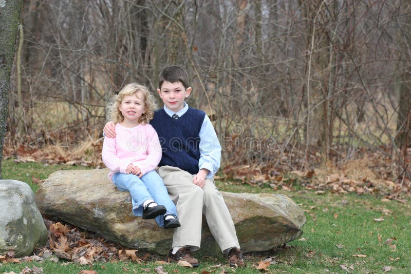 Happy Young Children Siblings (2) Picture. Image: 1808633