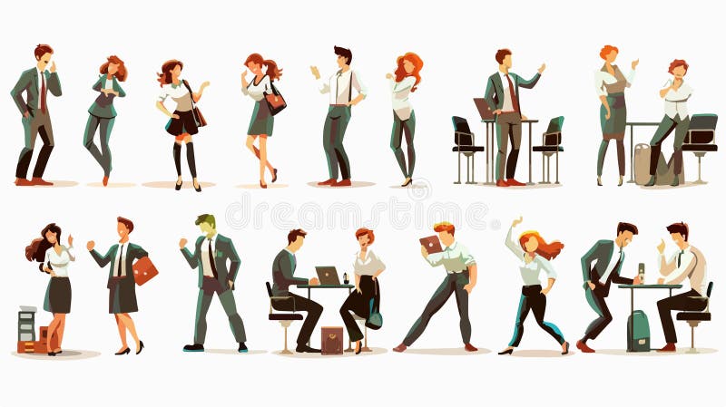 Life Happy Young Colleagues Communicating Stock Illustrations – 9 Life ...