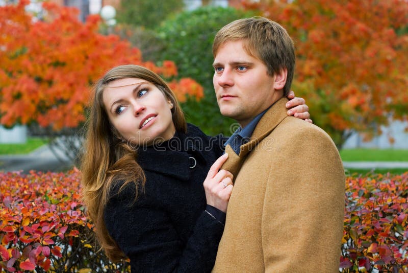 Portrait of a Young Happy Couple in Love Stock Photo - Image of nature ...