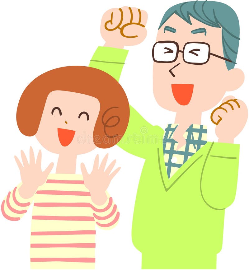 Happy Young Couple Facing Left, Upper Body No Outline Stock Vector ...