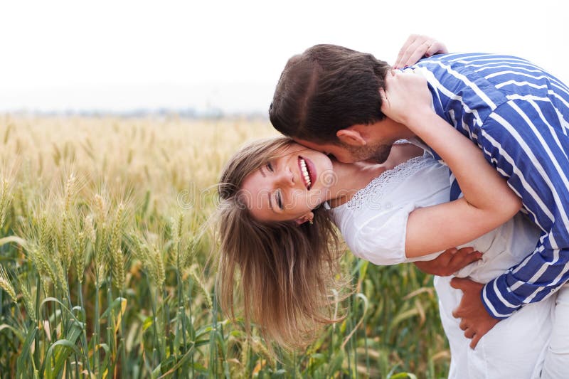 Young Couple in Love Outdoor.Couple Hugging.Young Beautiful Couple in ...