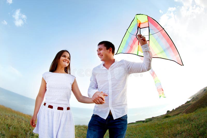 642 Couple Fly Kite Stock Photos - Free & Royalty-Free Stock Photos ...