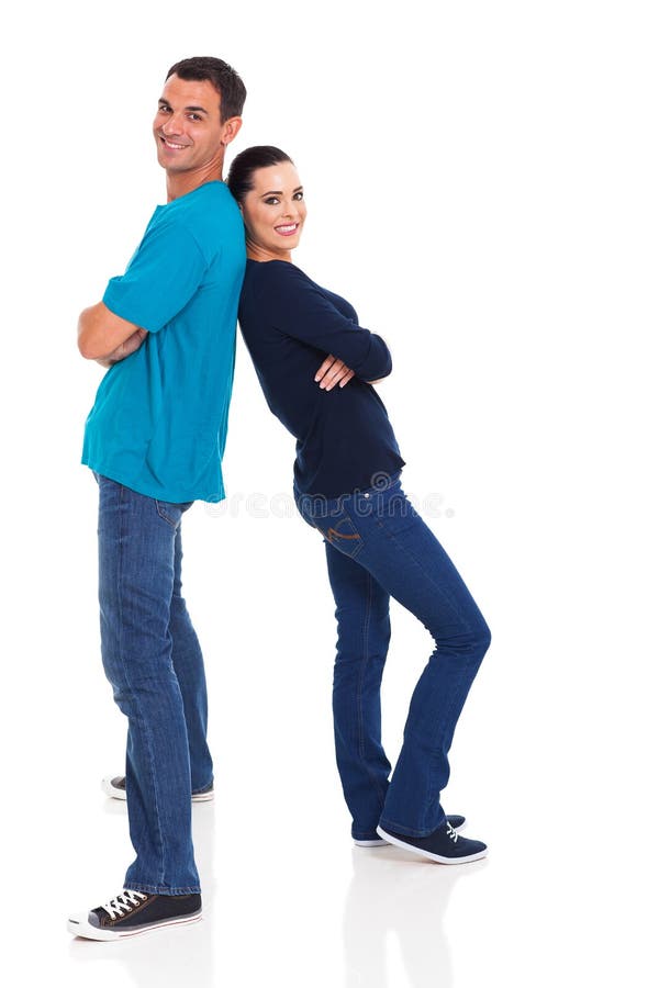 Happy Couple Back To Back stock image. Image of couple - 39865173