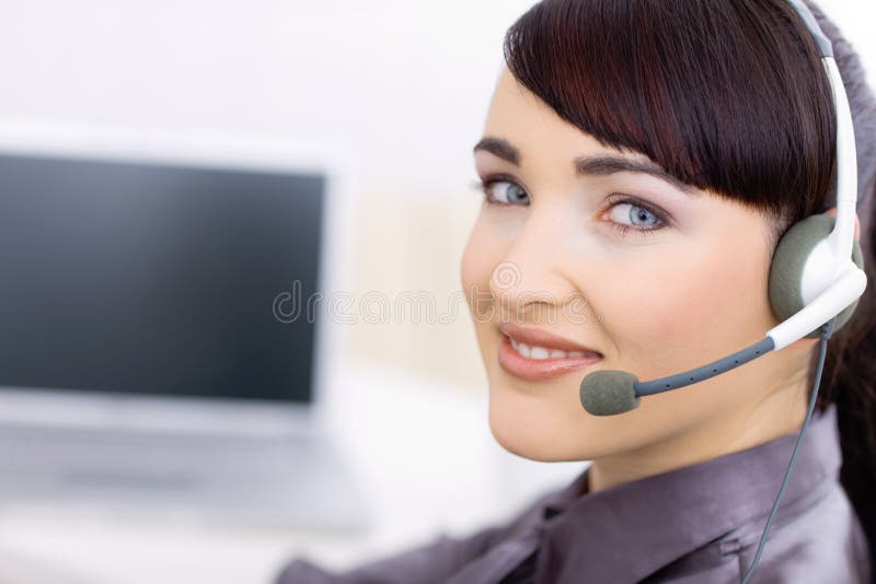 Happy Customer Service Representative Stock Photo - Image of caucasian ...