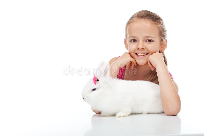 White Bunny Rabbit Outdoors In Grass Stock Photo - Image of green ...