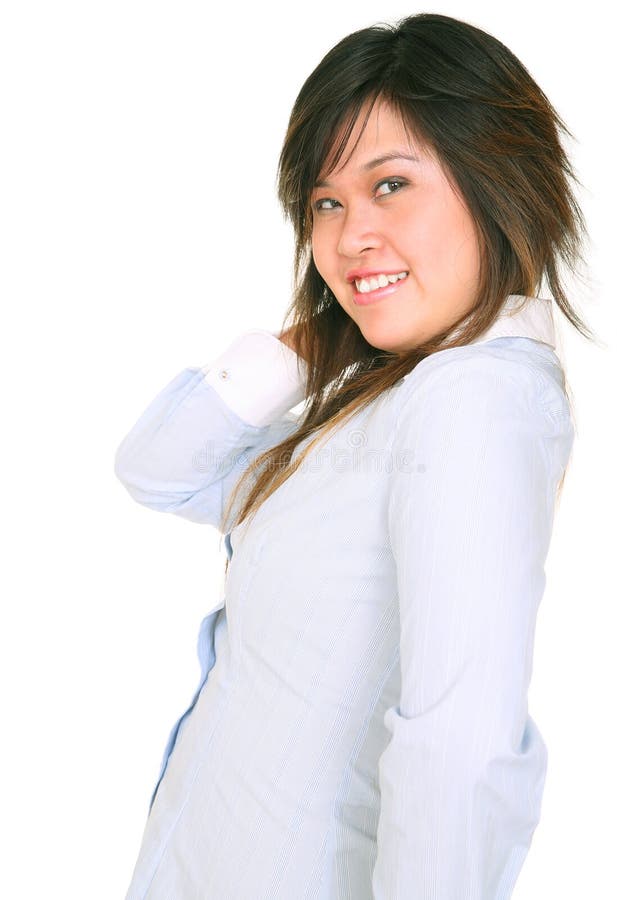 Happy Young Girl Lean Back stock image. Image of expression - 5324397