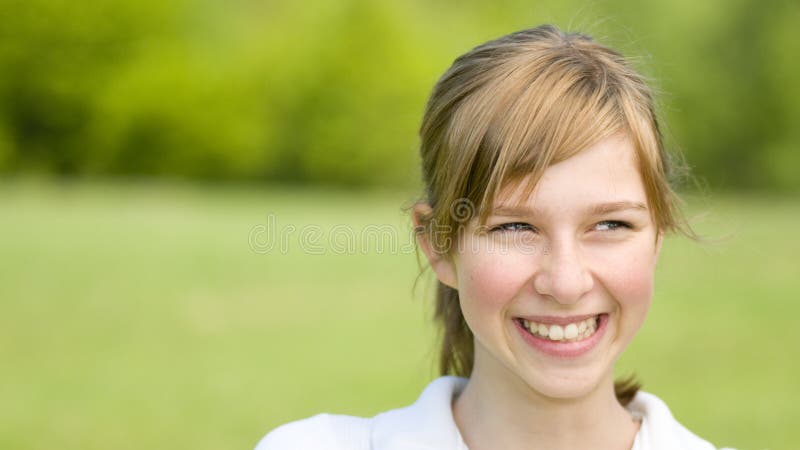 Happy young girl portrait stock image. Image of adult - 9274649