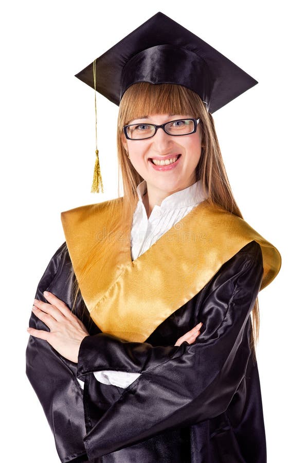 Happy young grad stock photo. Image of hand, gown, facial - 25103346