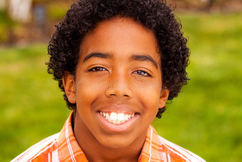 Happy Young Kid Smiling and Laughing. Stock Photo - Image of nature ...