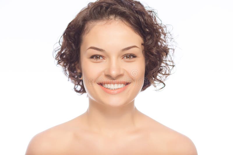 Happy Young Lady is Smiling Stock Image - Image of looks, expressions ...