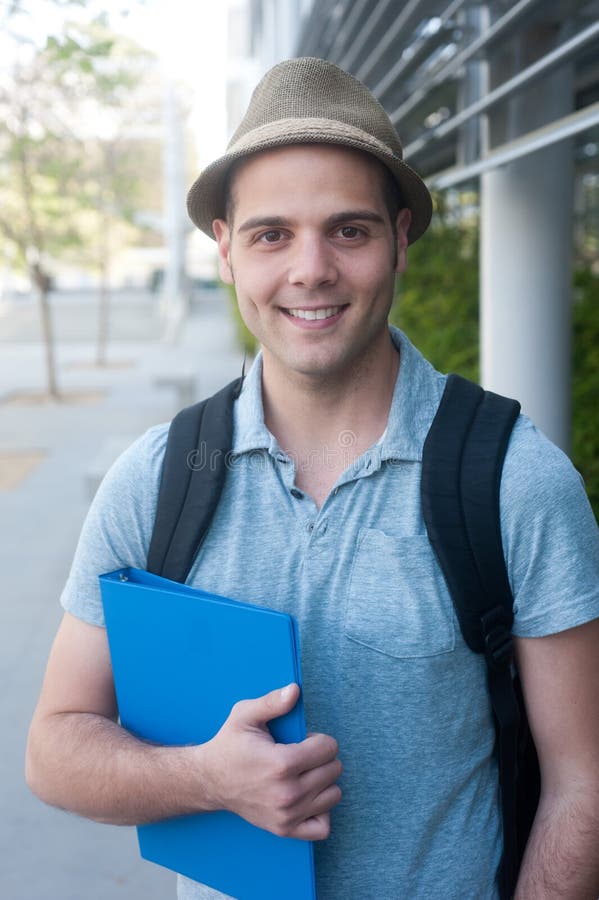 Happy young male student stock photo. Image of beautiful - 30124506