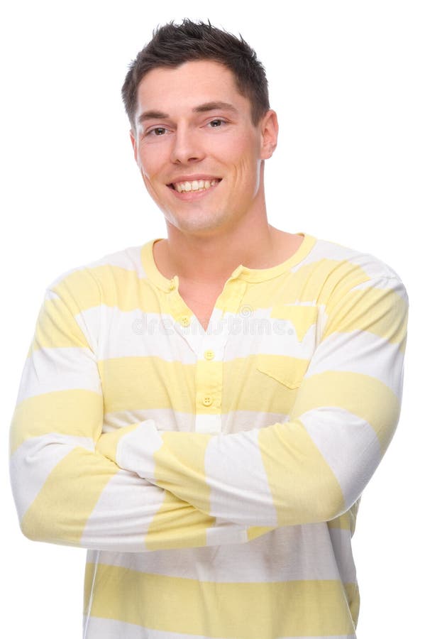 Happy Man Sleeping and Smile Stock Image - Image of model, alone: 19632655