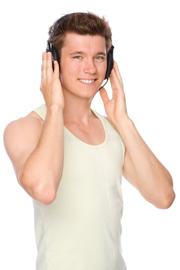 Happy young man stock photo. Image of model, expression - 20546624