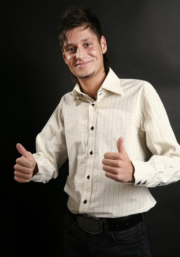 Happy young man stock image. Image of human, achievement - 4467403