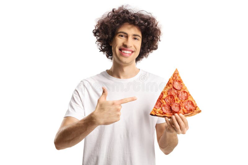 408 Man Smiling Holding Pizza Slice Stock Photos - Free & Royalty-Free ...