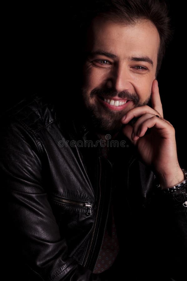 Happy young man smiling stock image. Image of smile, black - 54874103