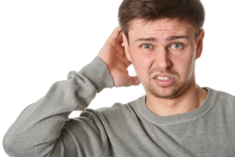 Puzzled man stock photo. Image of corporate, ethnic, disorganized ...