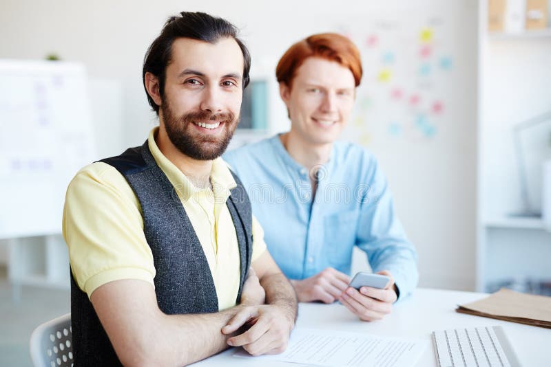 Men by workplace stock photo. Image of young, adult - 121343946