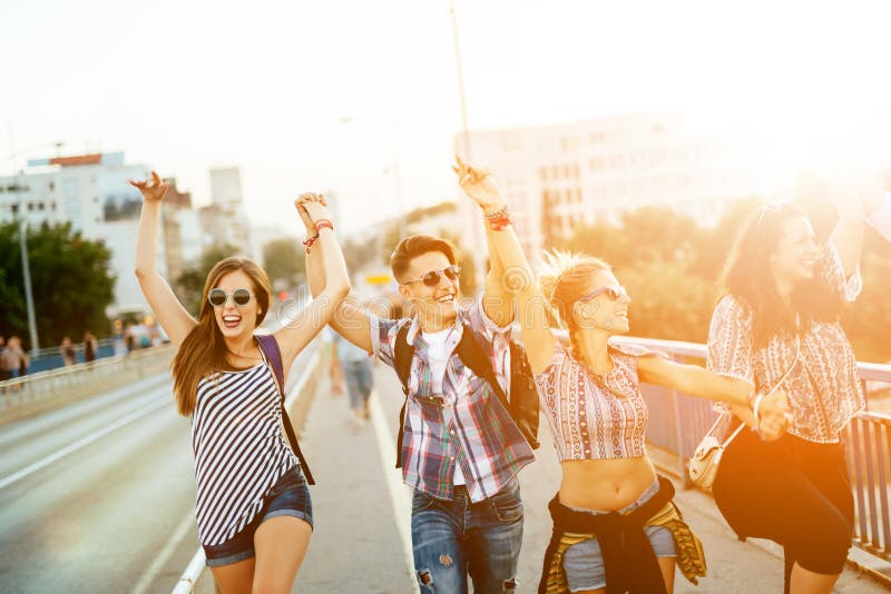 Happy Young People Having Fun Stock Image - Image of friendship ...