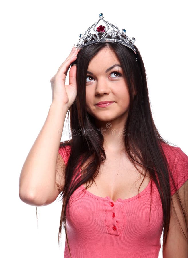 Happy young princess stock image. Image of beauty, pink - 24285311