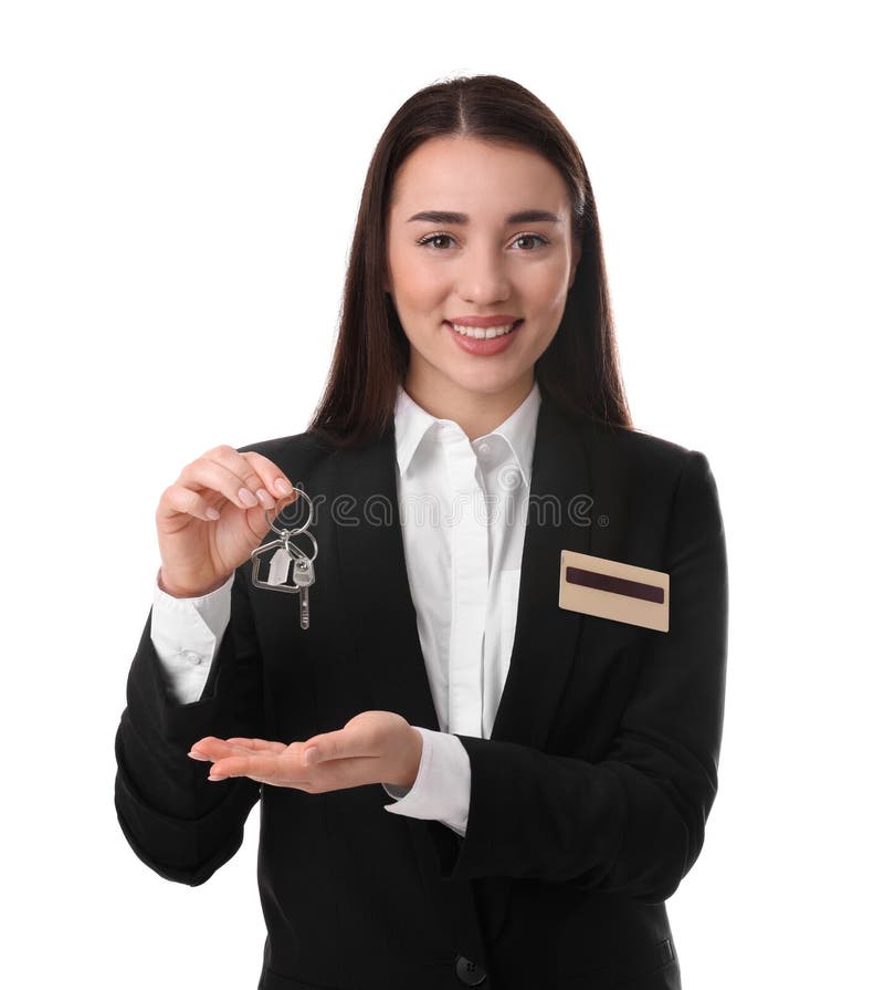 178 Female Hotel Receptionist Uniform White Background Stock Photos ...