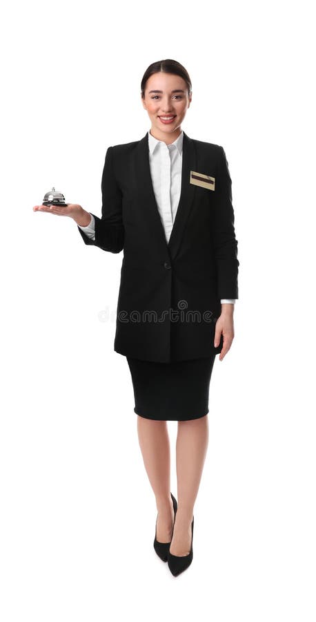178 Female Hotel Receptionist Uniform White Background Stock Photos ...