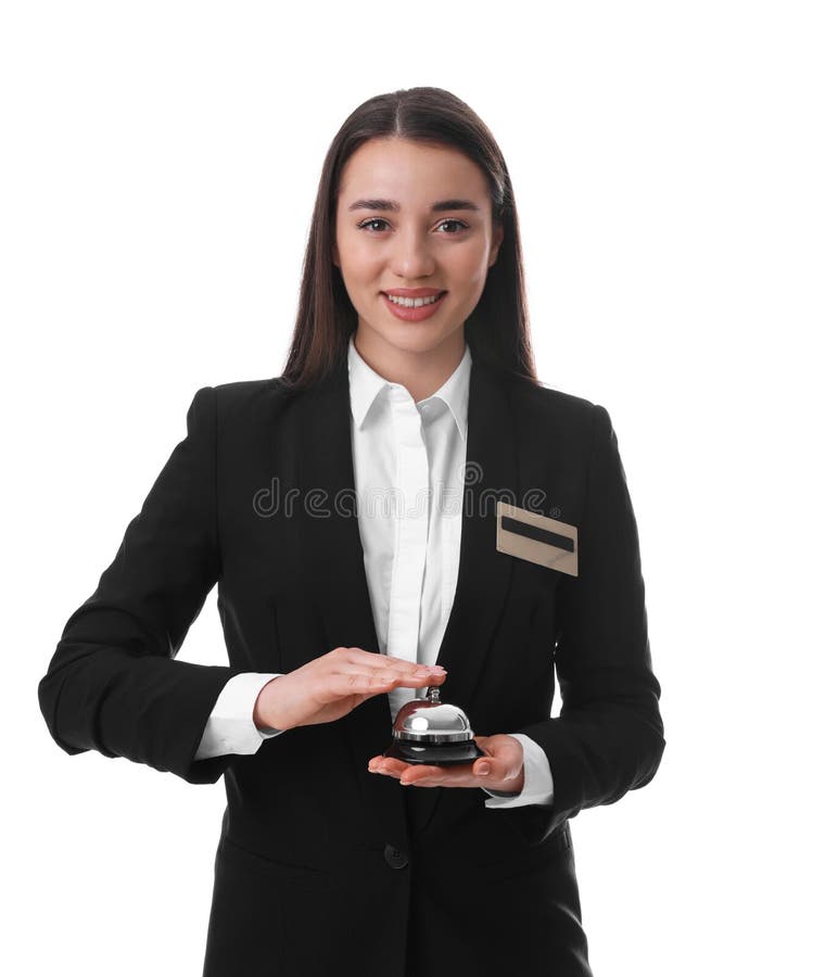 178 Female Hotel Receptionist Uniform White Background Stock Photos ...