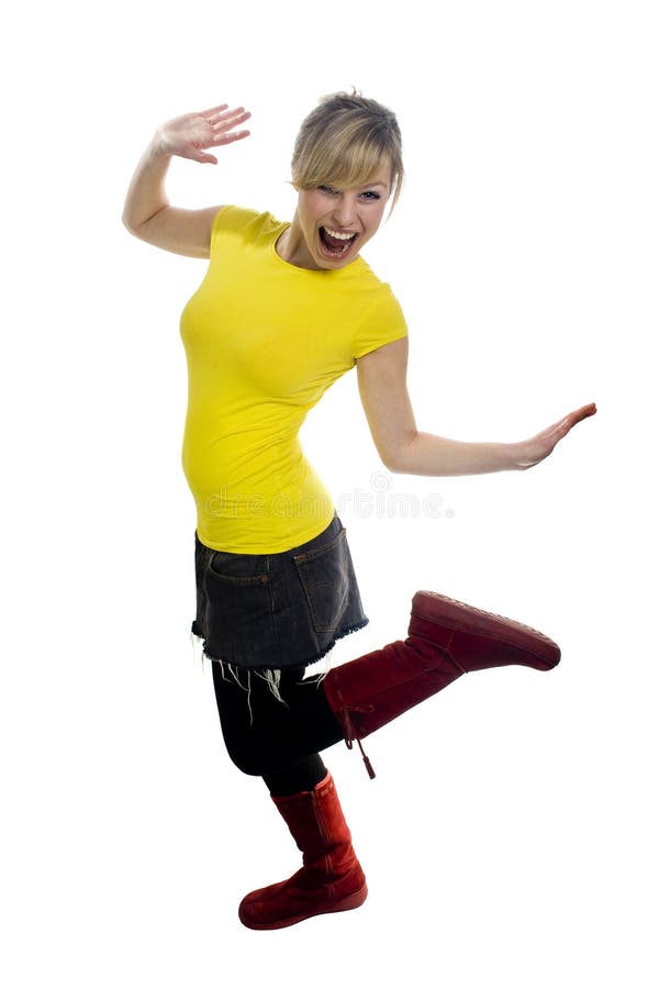 Fun Portrait Of Attractive Young Woman Stock Image - Image of funny ...