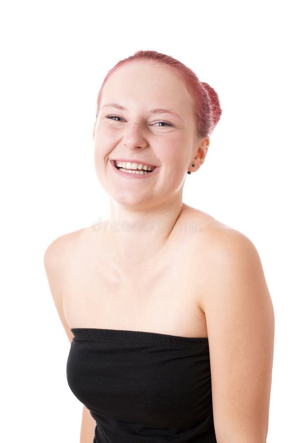 Happy young woman stock image. Image of flirt, girly - 43878377