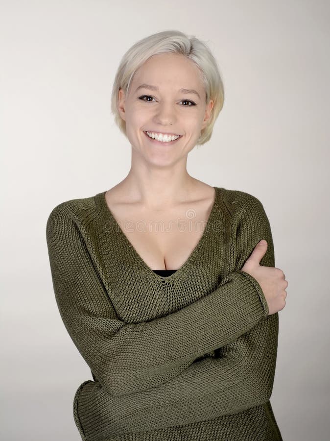 Happy young woman in field stock image. Image of beauty - 108183651