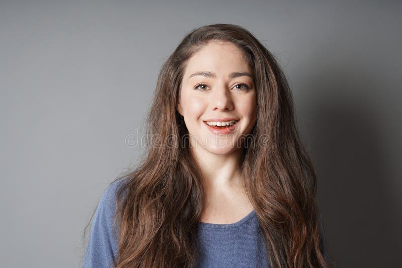 Happy Young Woman In Her 20s With Big Toothy Smile Stock Image Image